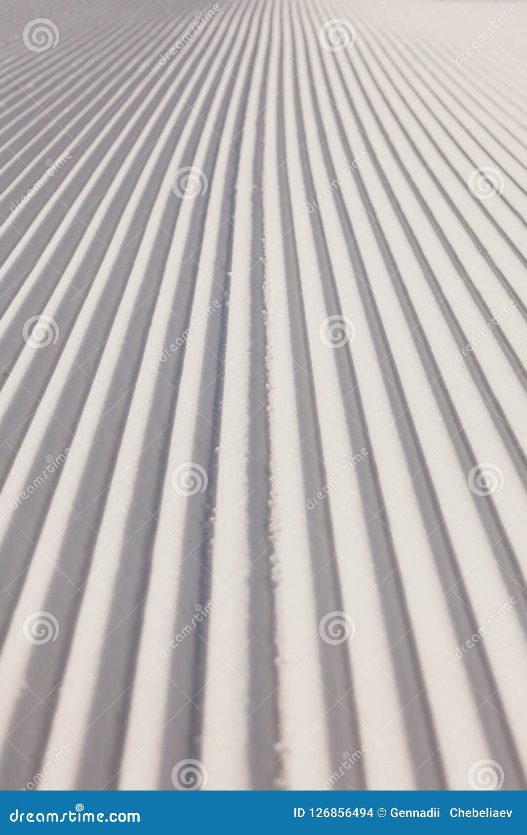 Texture of New Groomed Snow on Empty Ski Slope Stock Photo - Image of ...