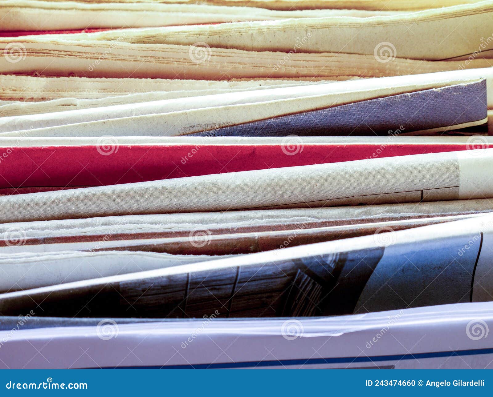 Texture of Newspapers and Magazine and Sheets Stock Photo - Image of ...
