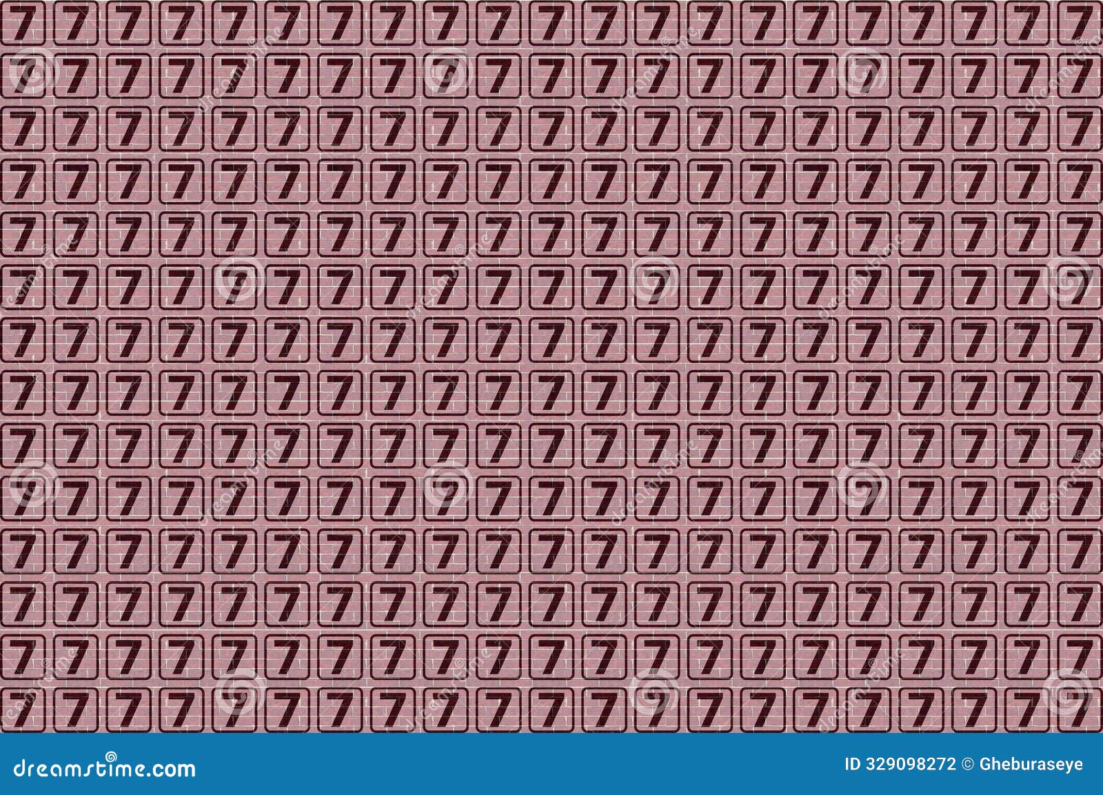 Texture with Number Seven in Square, Background Flashy, Wallpaper, Red ...