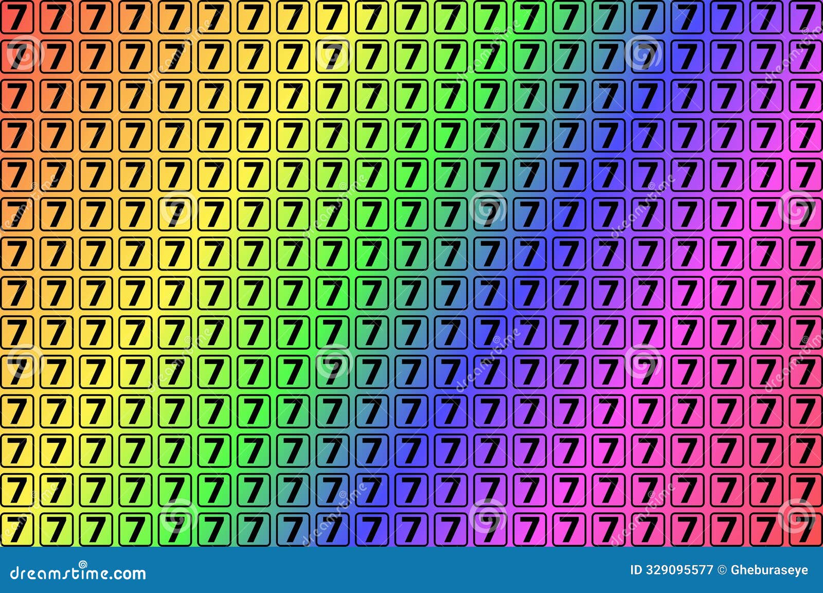 Texture with Number Seven in Square, Flashy Background, Wallpaper ...