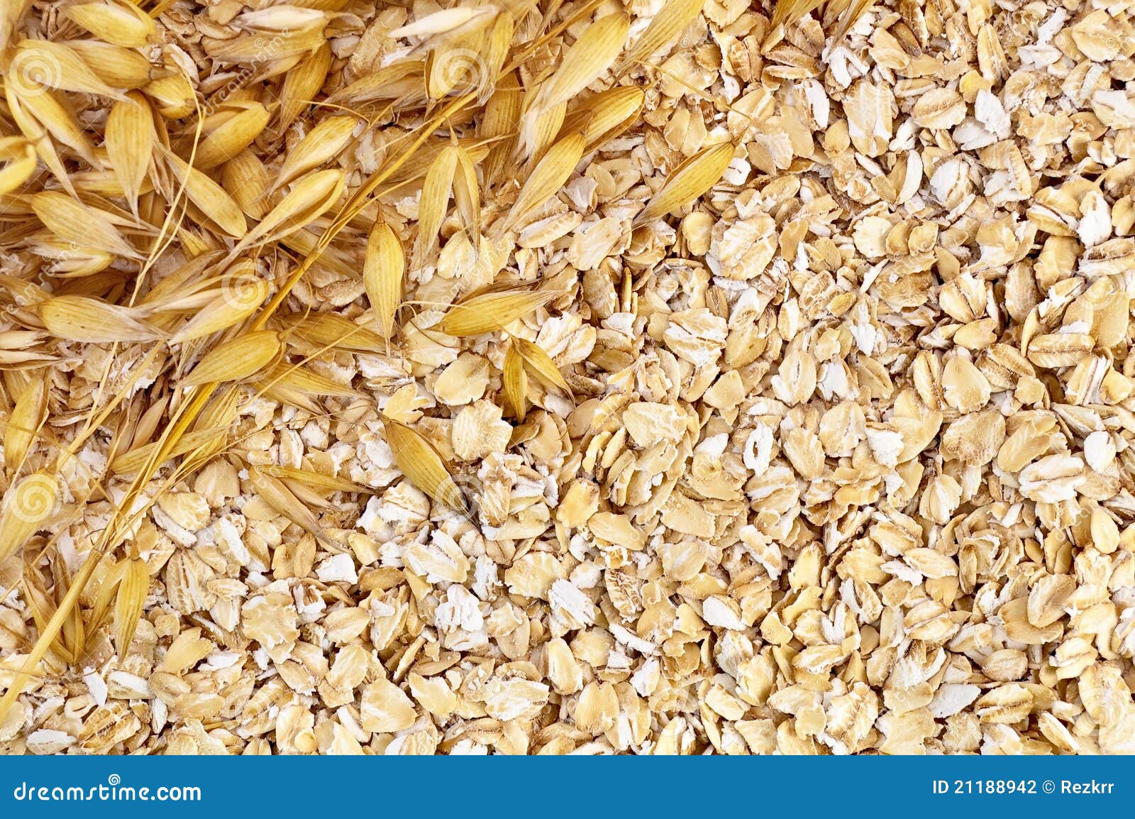 The Texture of Oatmeal with Oat Stalks Left Stock Photo - Image of ...