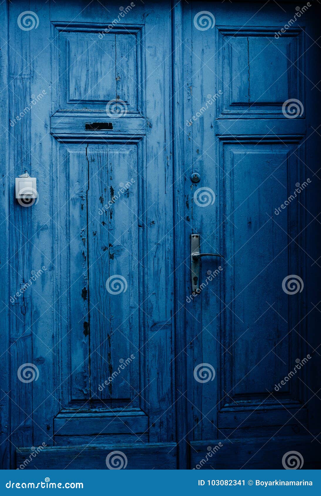 Texture Old Blue Door Background Stock Image - Image of isolated, color ...