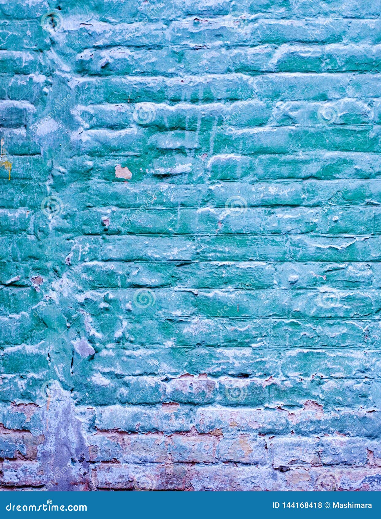 Texture of Old Blue and Gray Brick Wall Surface Stock Photo - Image of ...