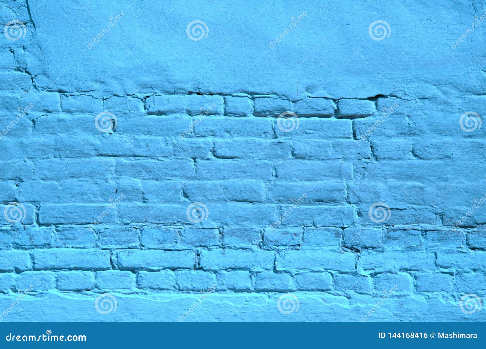Texture of Old Blue and Gray Brick Wall Surface Stock Photo - Image of ...