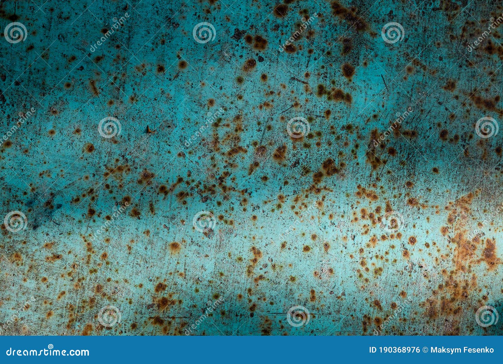 Texture of Old Blue Metal with Rust Spots of Different Sizes on it ...
