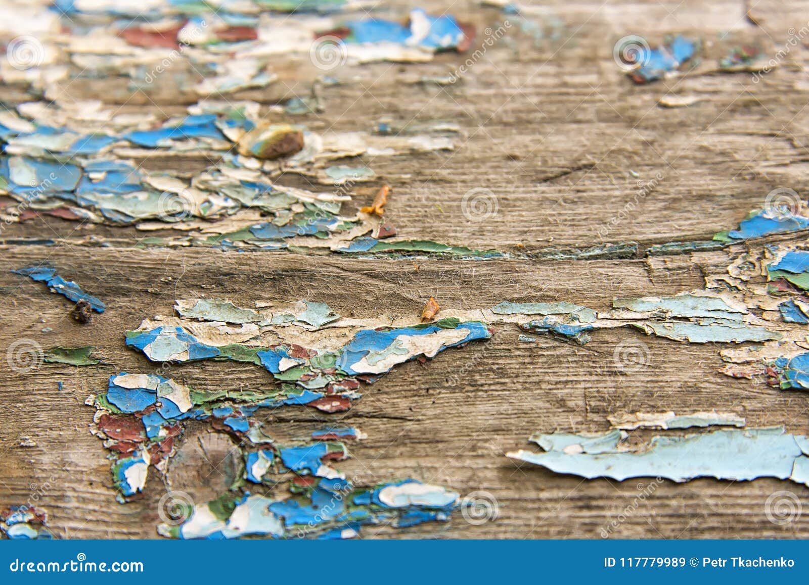 Texture, Old Blue Paint on the Boards Stock Image - Image of dried ...