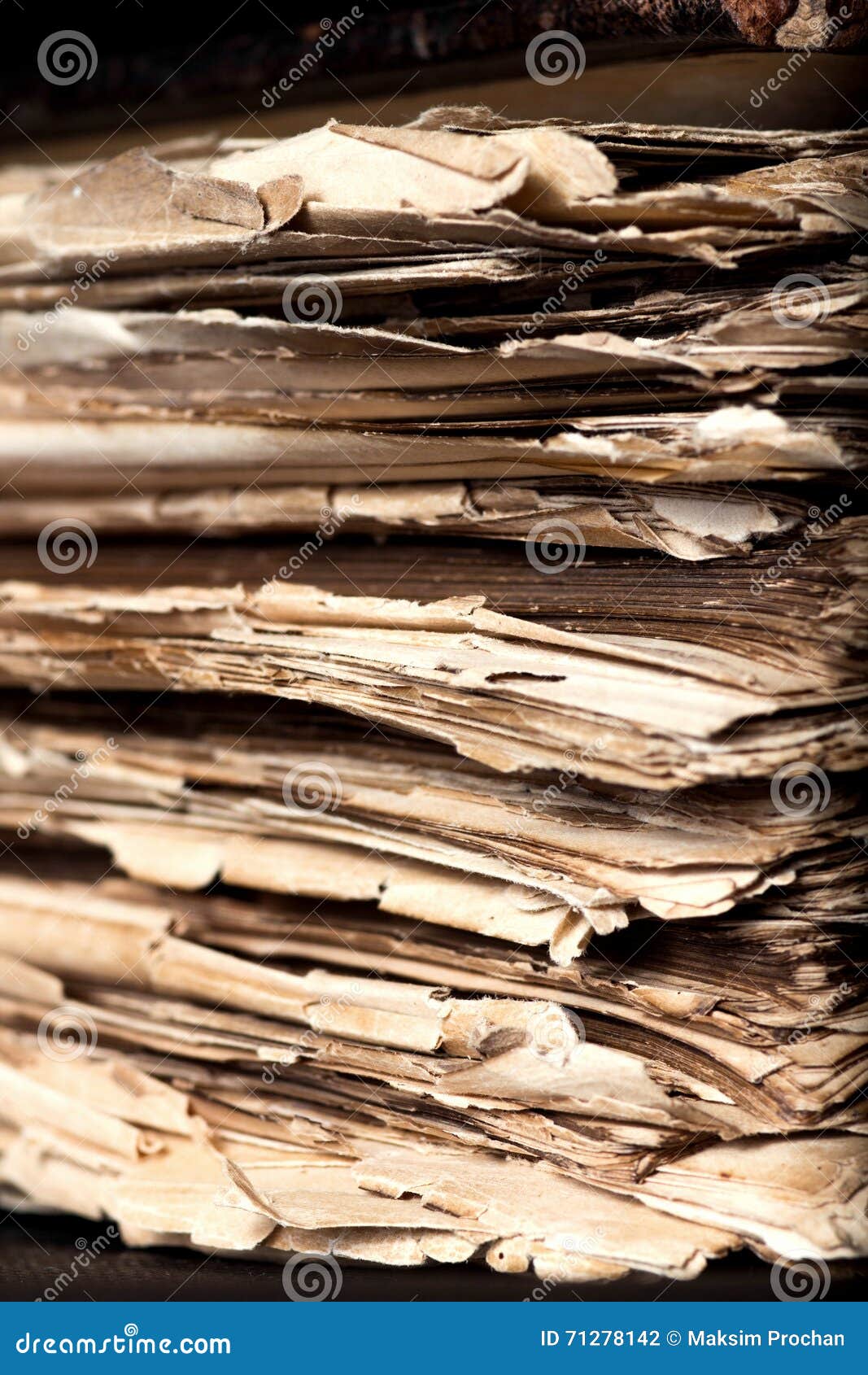 Texture of the Old Book Scruffy Sheets of Paper Stock Photo - Image of ...