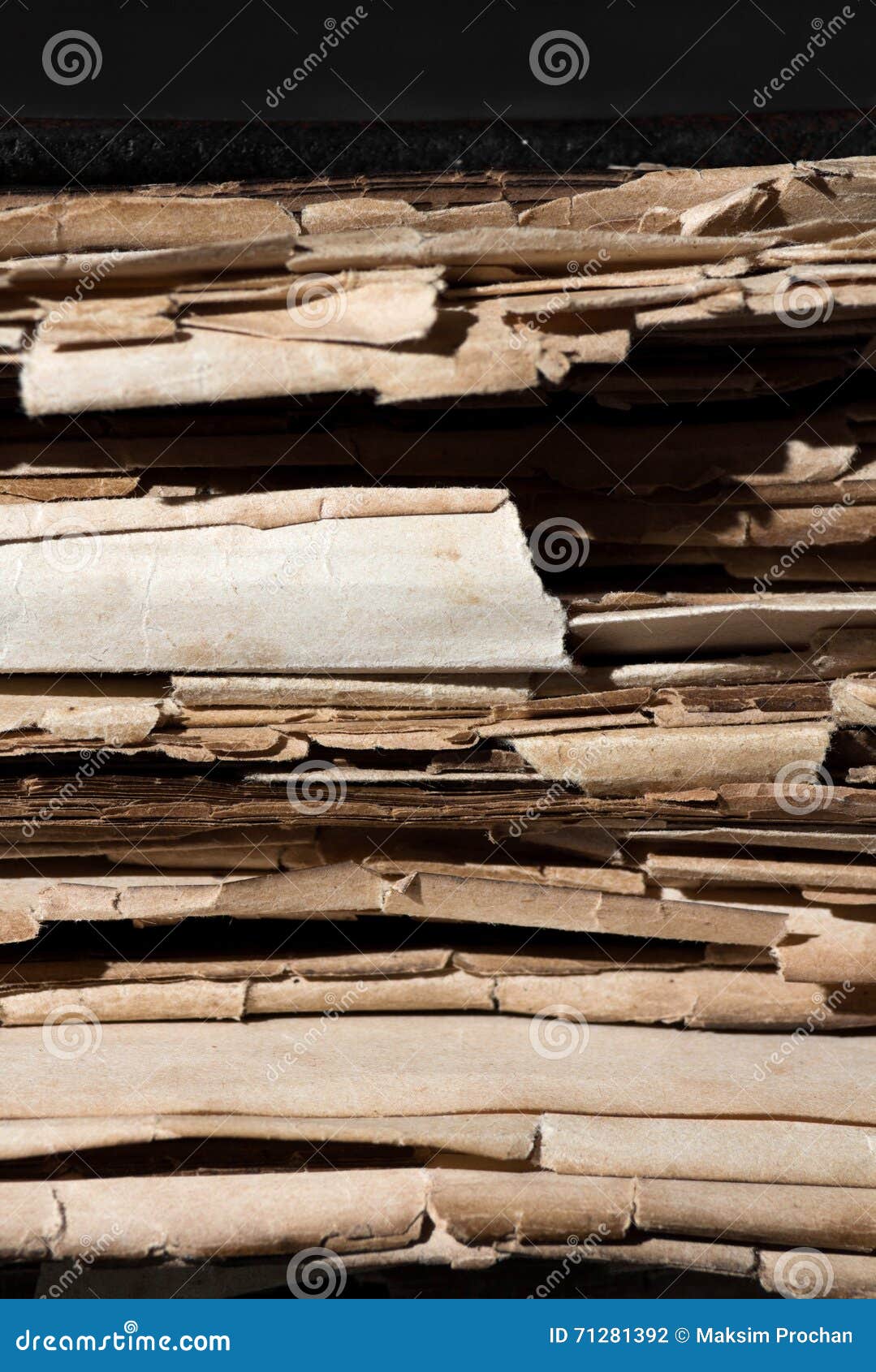 Texture of the Old Book Scruffy Sheets of Paper Stock Photo - Image of ...