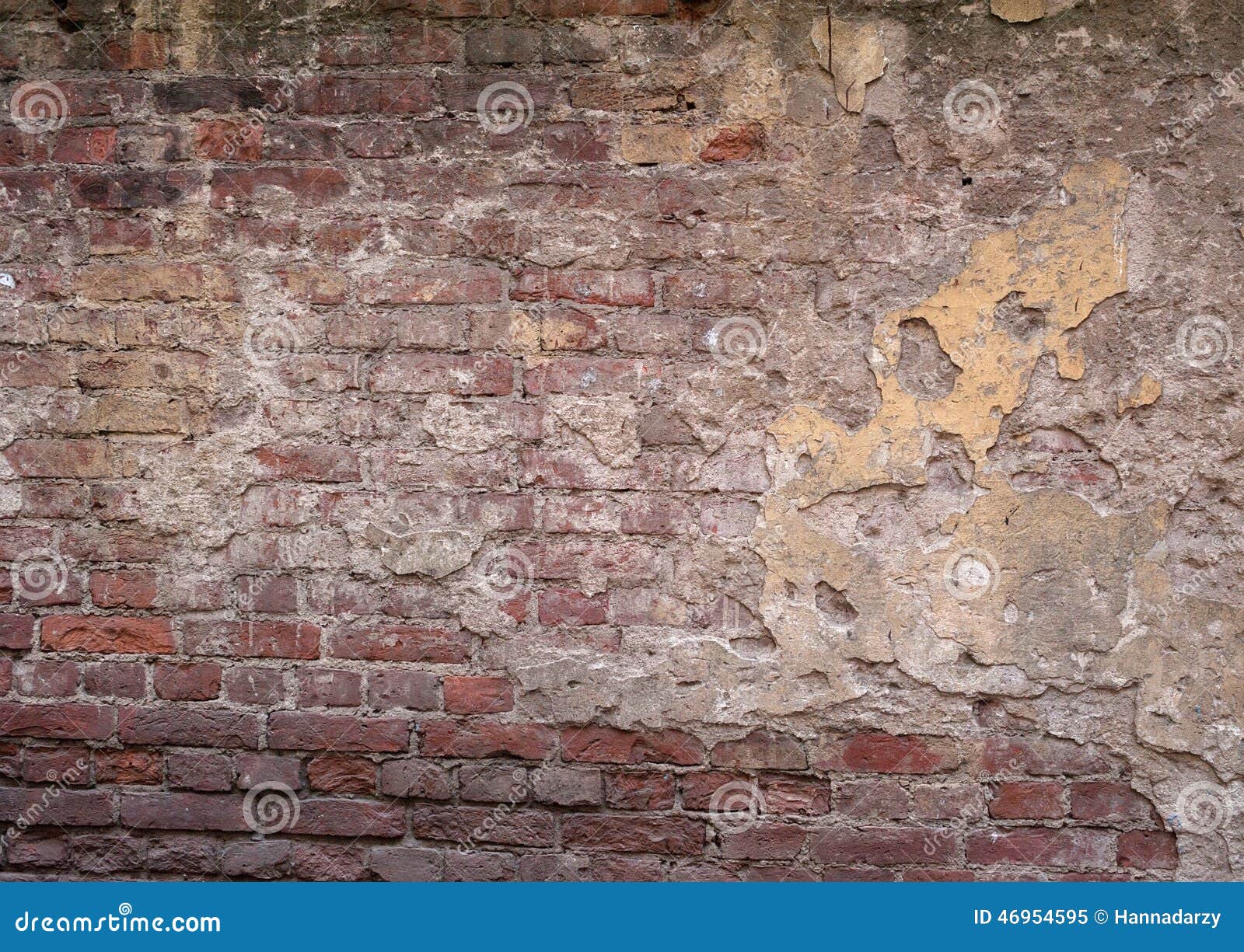 Texture of Old Brick Red Wall with Traces of Plaster Stock Image ...