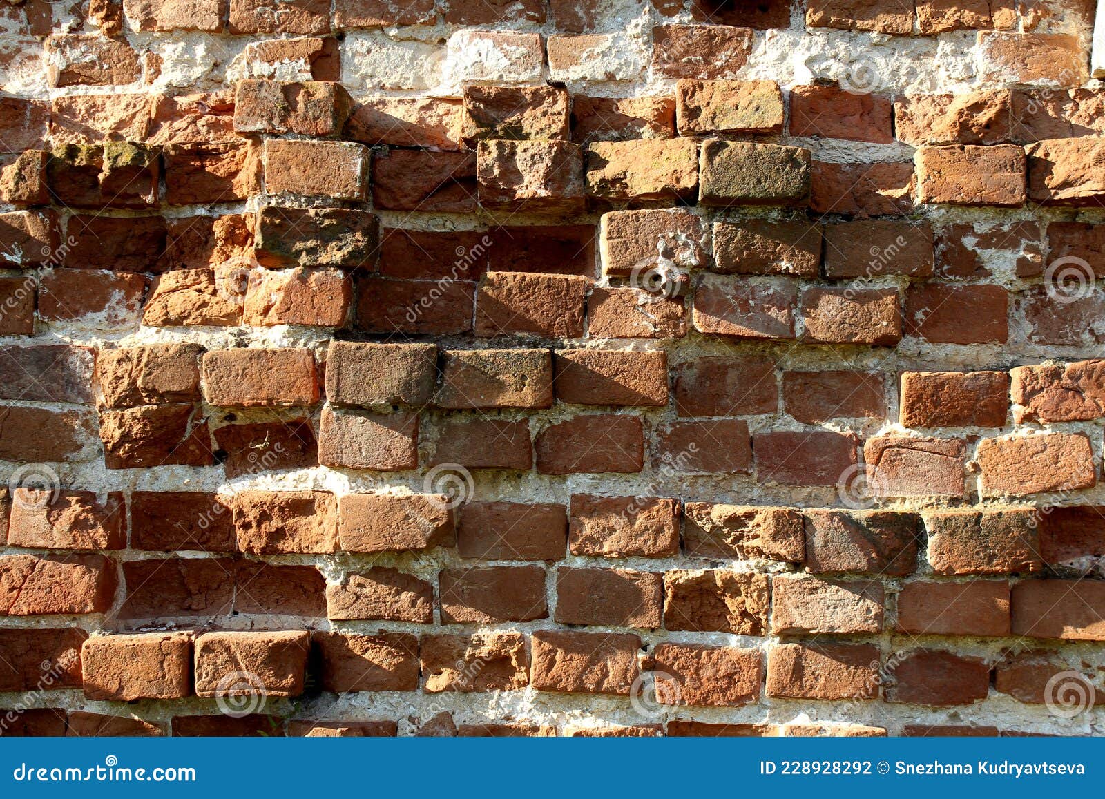 Texture of an Old Brick Wall. Chipped Bricks. Stock Photo - Image of destruction, pattern: 228928292