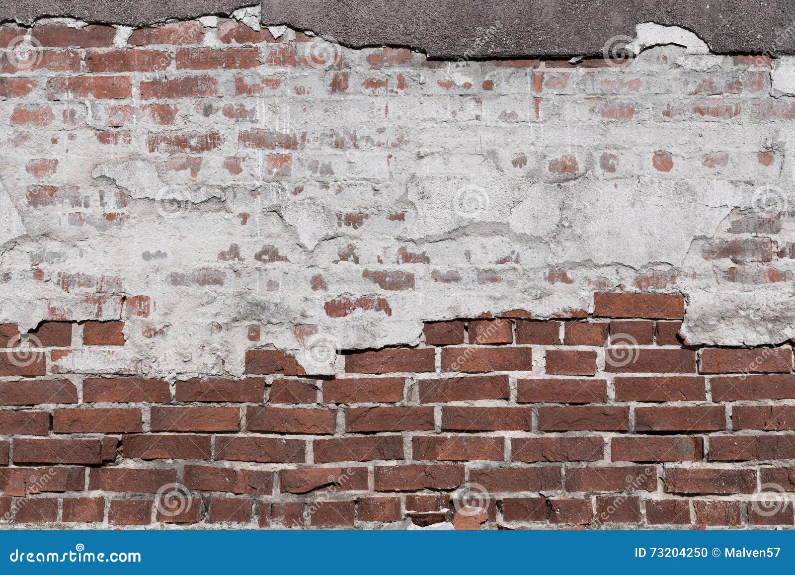 Texture of an Old Brick Wall with Destroyed Plaster Stock Photo - Image ...