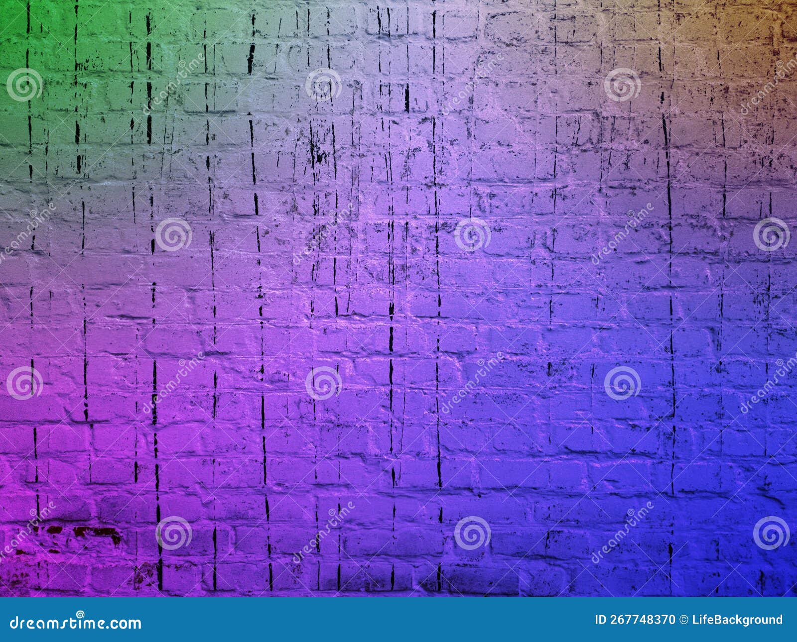 The Texture of an Old Brick Wall with a Stylized Multicolored Gradient ...