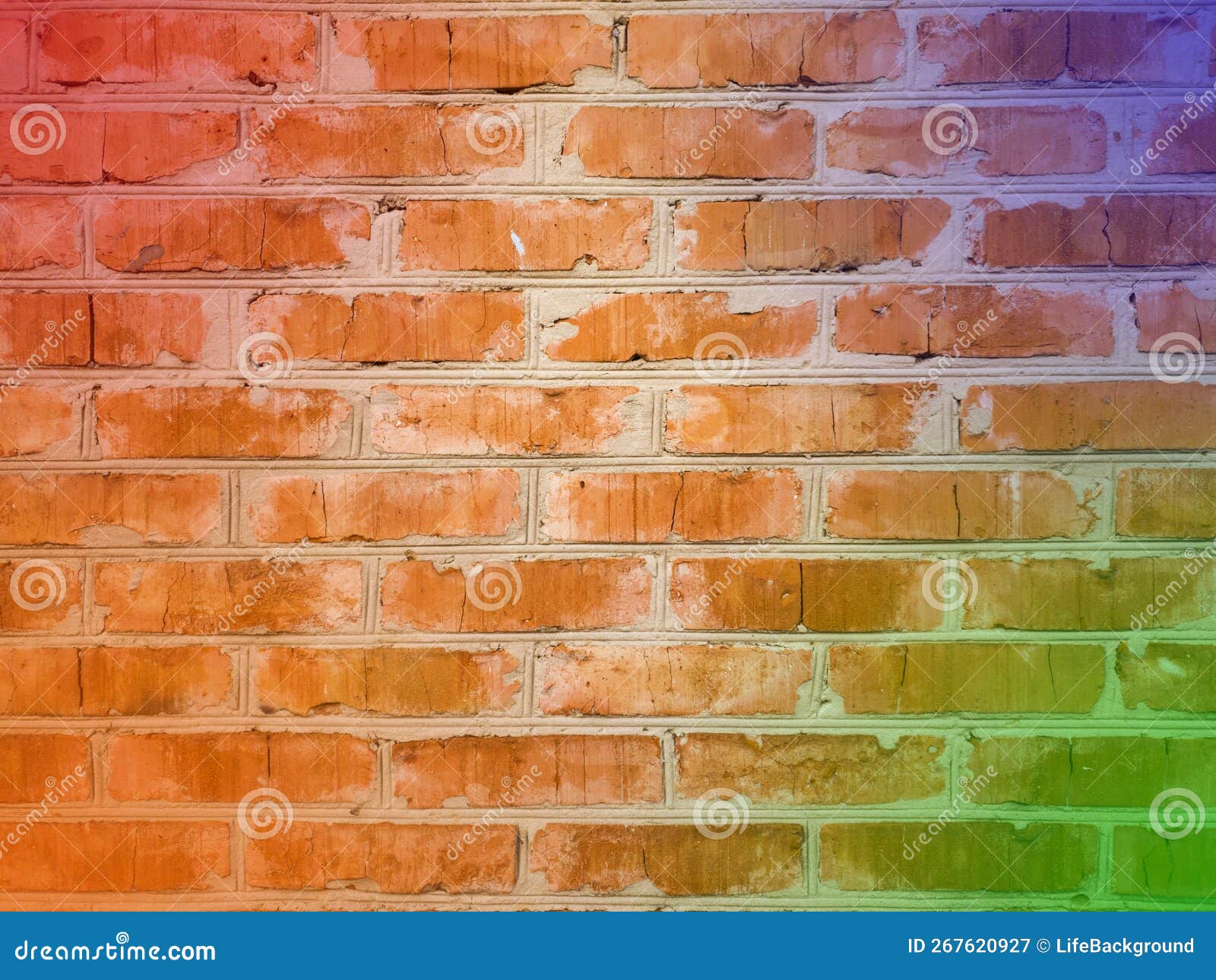 Texture of an Old Brick Wall with a Stylized Multicolored Gradient Fill ...