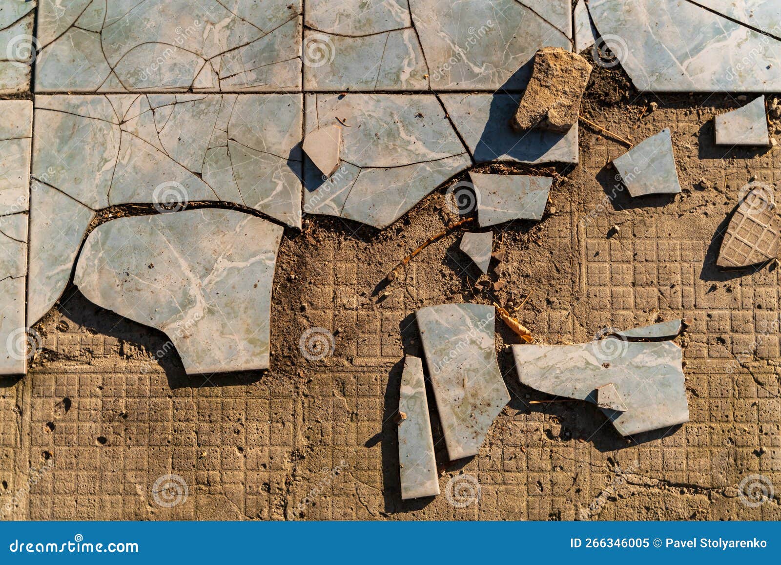Texture of Old Broken Floor Tiles Stock Image - Image of industry ...