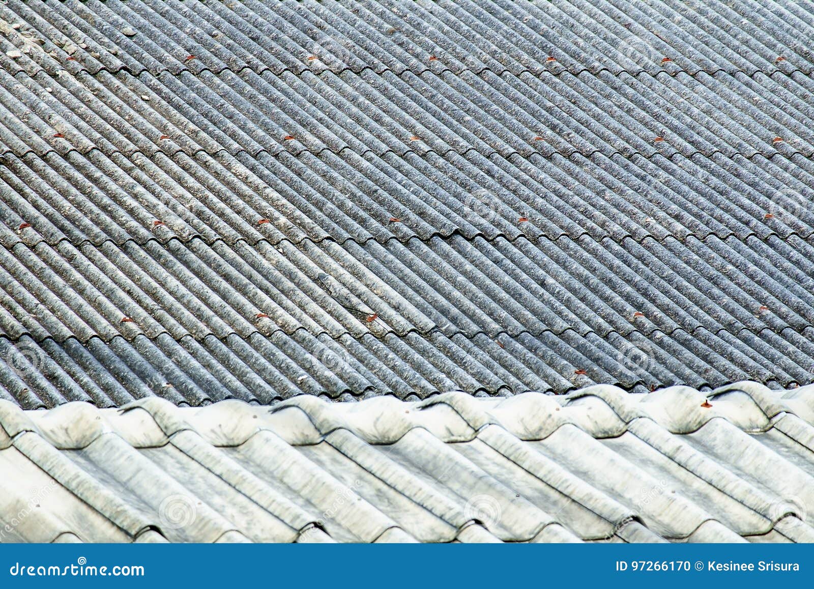 Texture of Old Cement Roof Tile Stock Photo - Image of corrugated ...