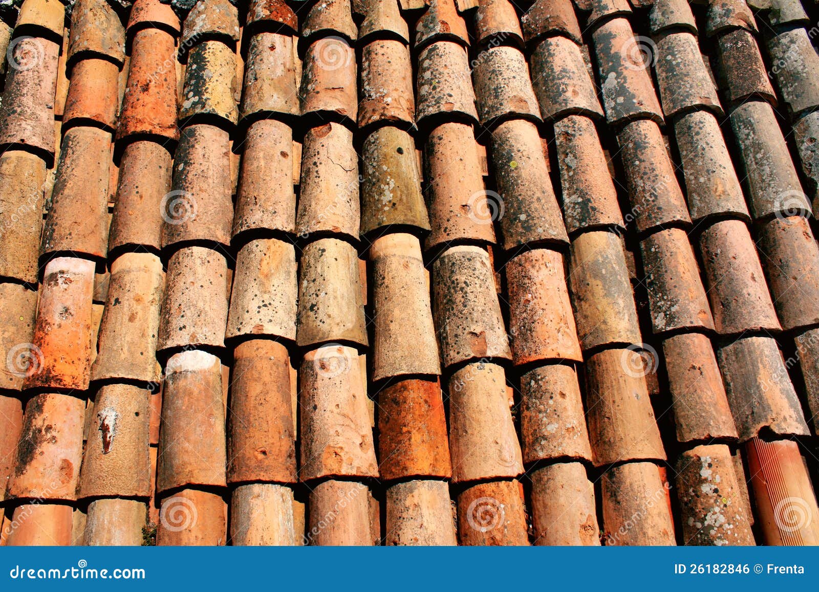 Texture of old clay tiles stock photo. Image of shingles - 26182846