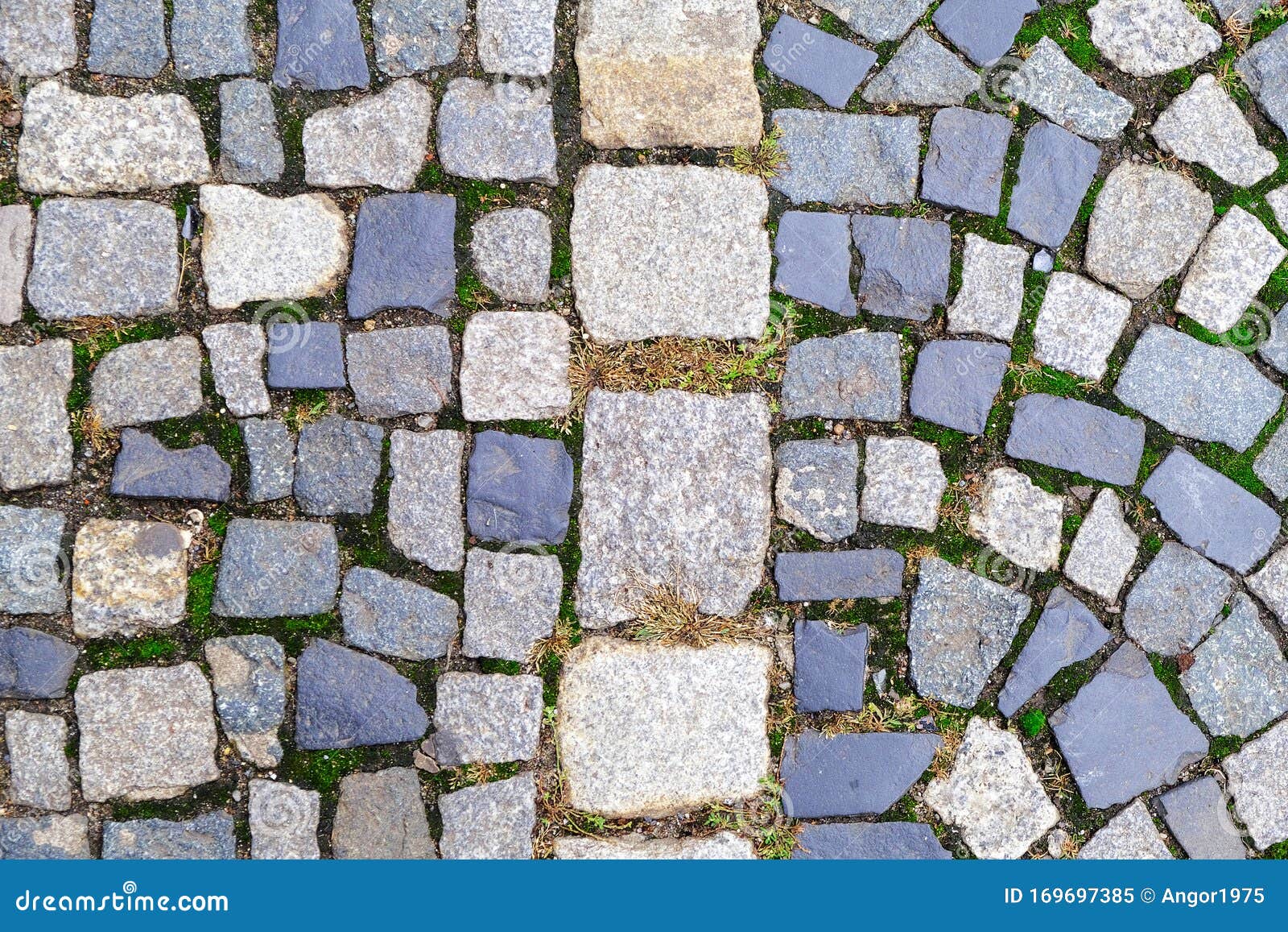 Texture of Old Cobbled Pavement Close-up. Abstract Granite Background ...