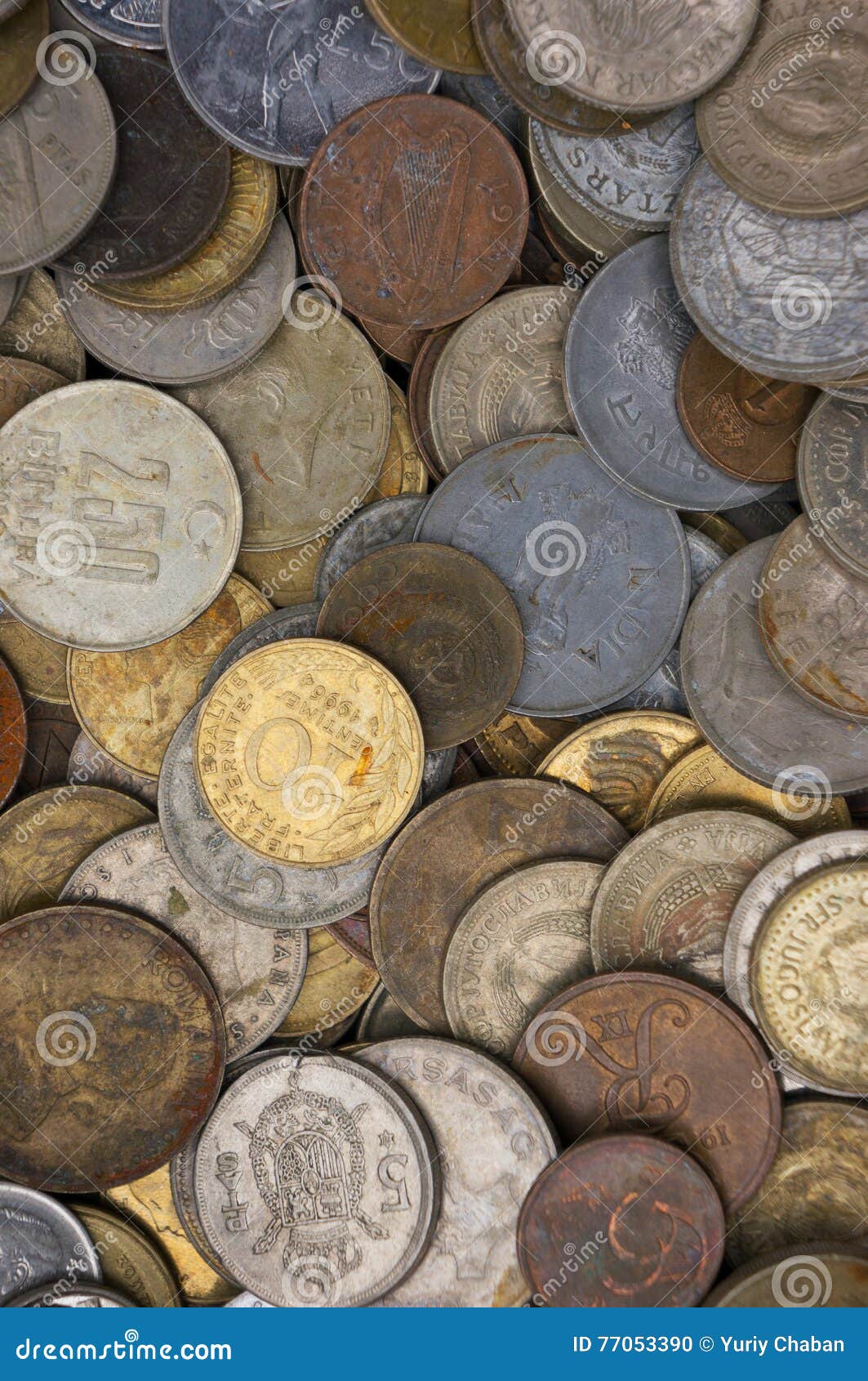 Texture of old coins stock photo. Image of queen, banking - 77053390