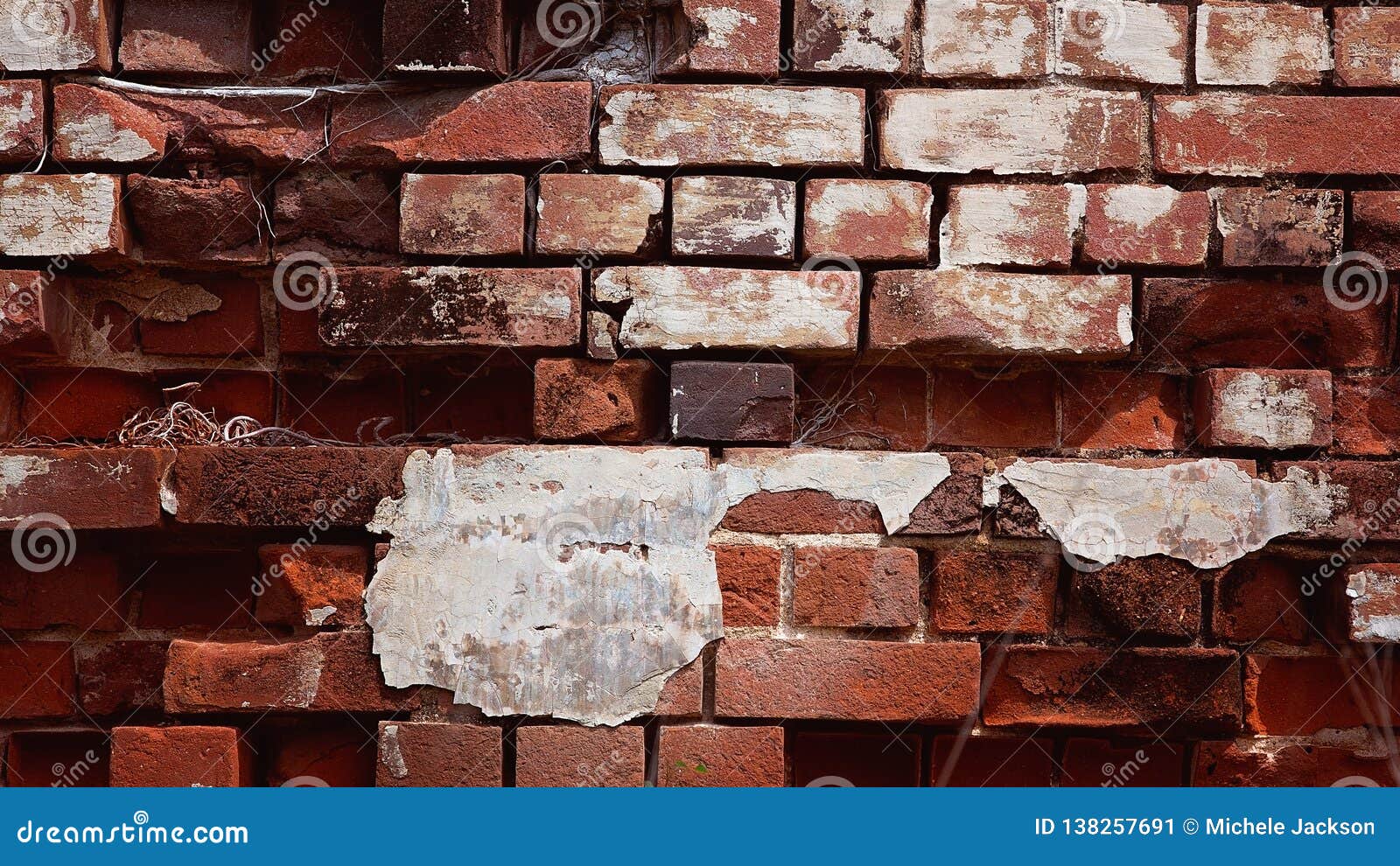 Textural Old Crumbling Brick Wall Stock Image - Image of dent ...