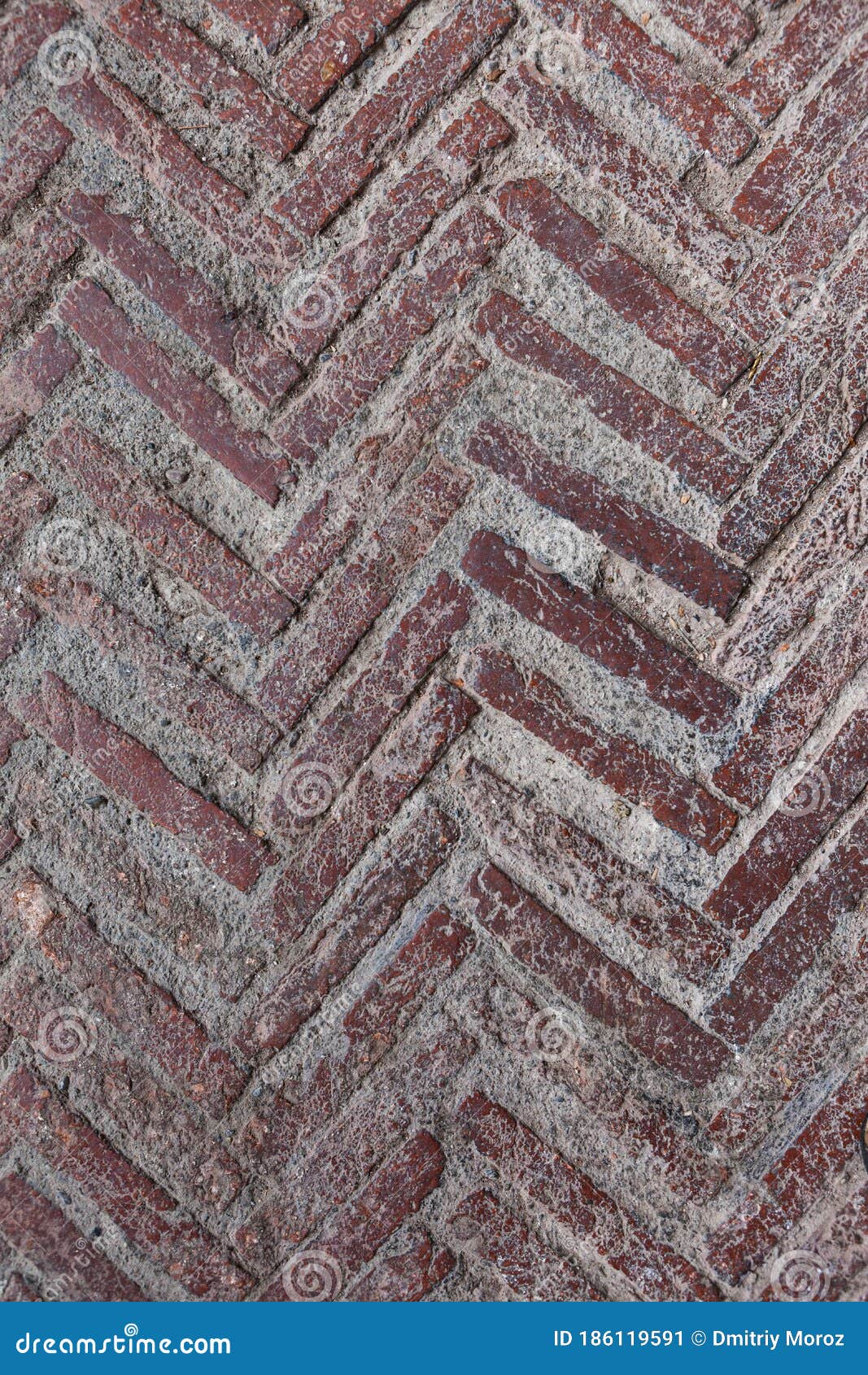The Texture of the Old Herringbone Pavement of Bricks Stock Image ...