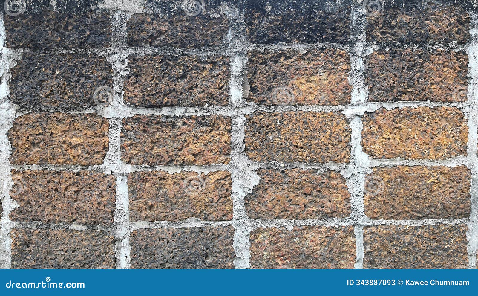 The Texture of the Old Laterite Wall is Brown. an Old Stone Wall that ...