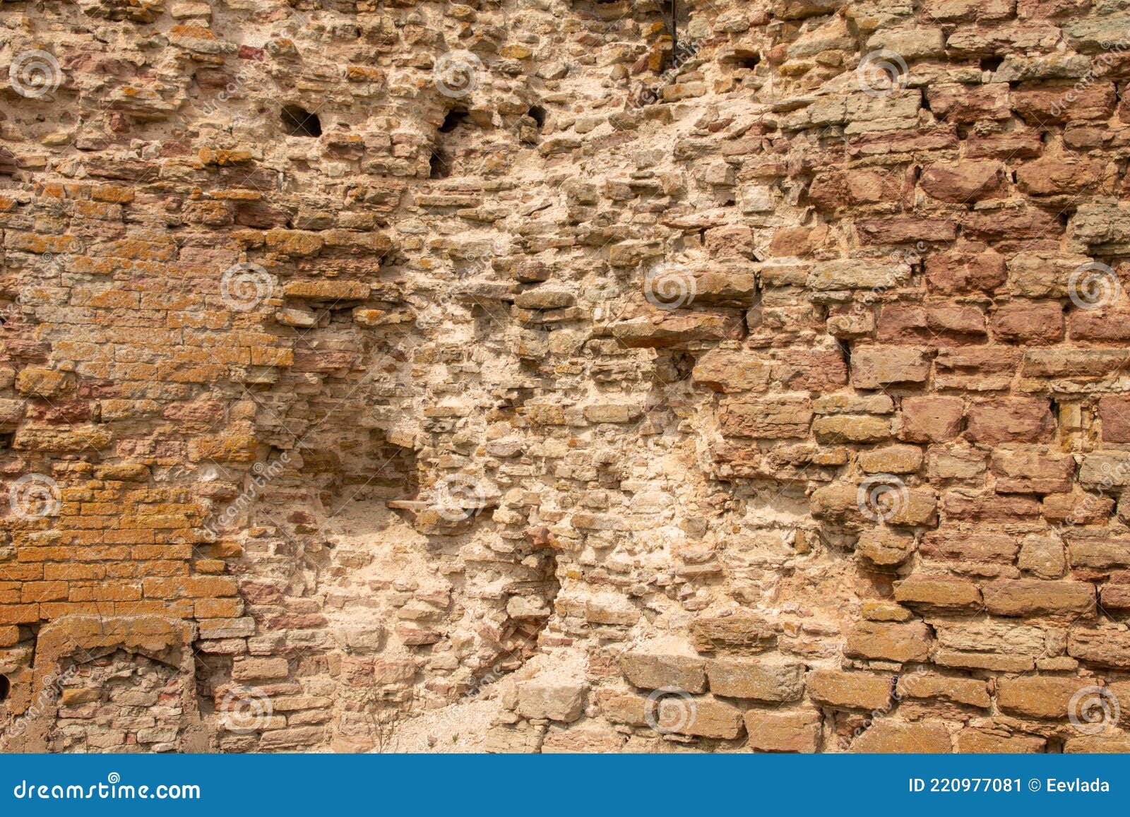 Texture of the Old Masonry of the Fortress Wall Stock Image - Image of ...