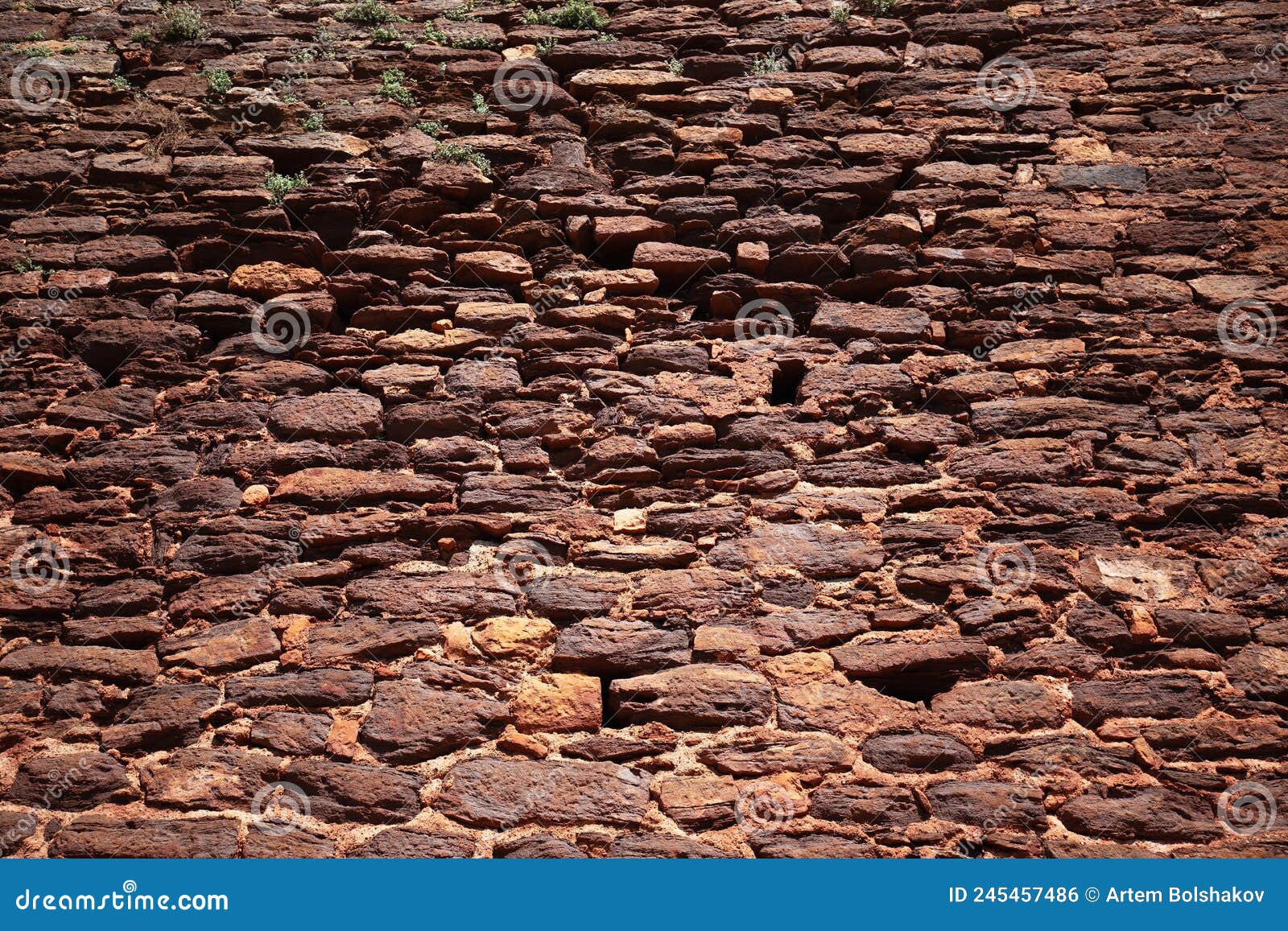 Texture of an Old Medieval Red Brick Wall. Background of Red Brick ...