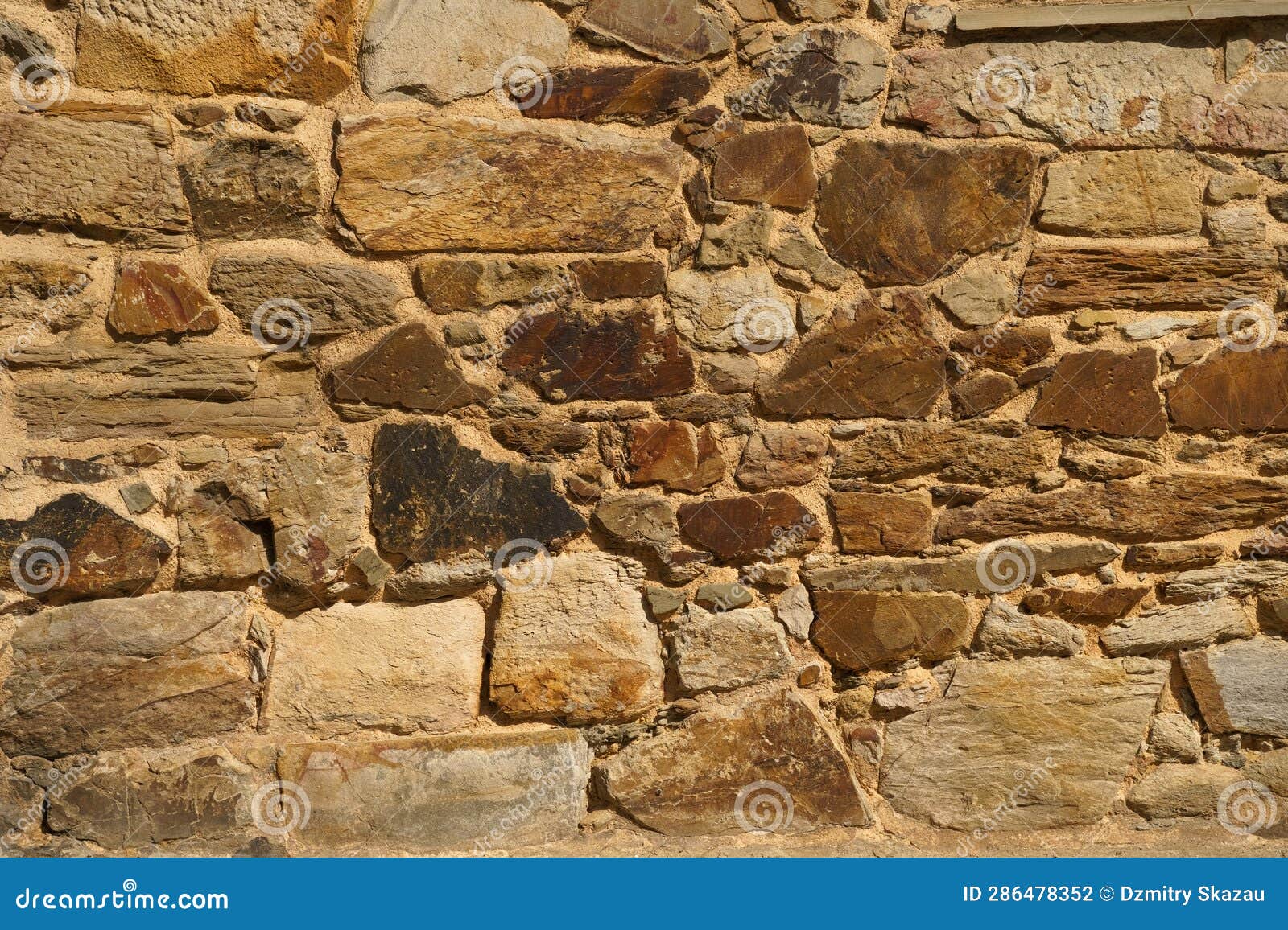 The Texture of the Old Medieval Wall of the House, Lined with Brown ...
