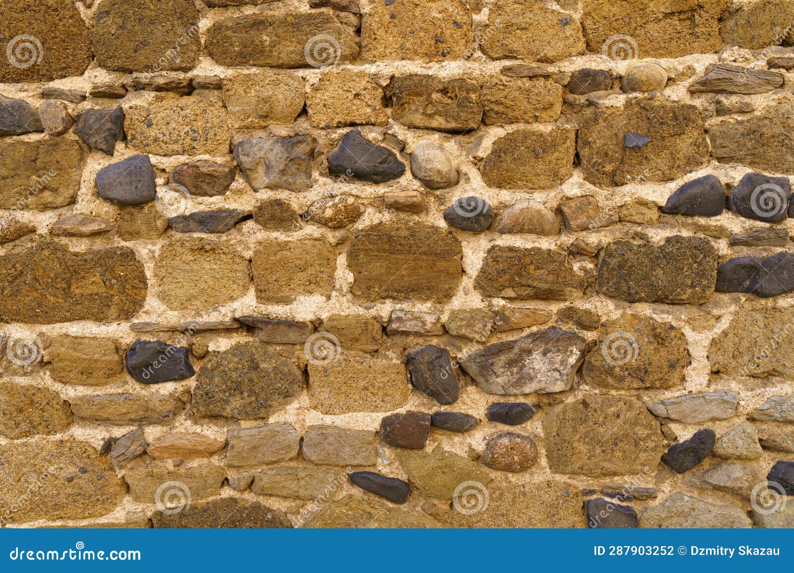 The Texture of the Old Medieval Wall of the House, Lined with Brown ...