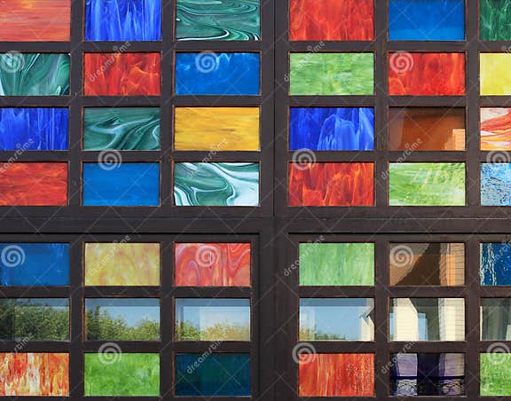 Texture of the Old Multi-colored Stained-glass Windows, Background ...