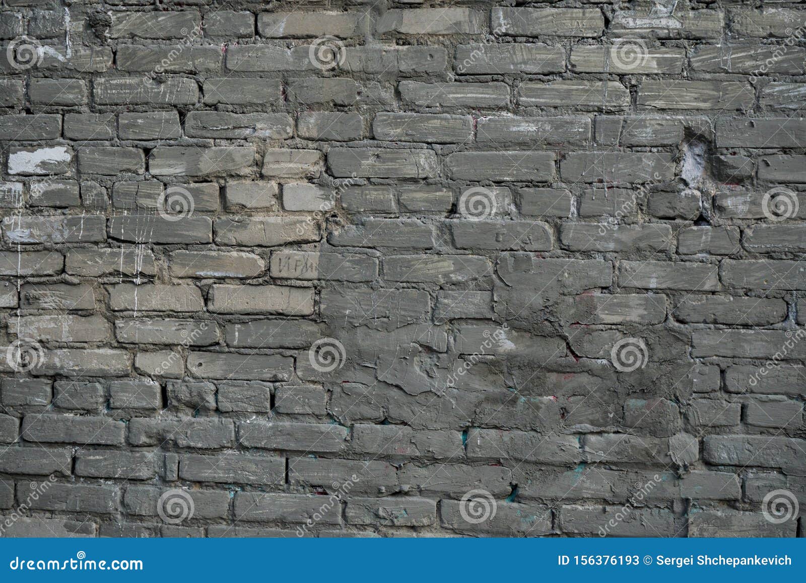 Texture of an Old Paint Covered Brick Wall Stock Image - Image of ...