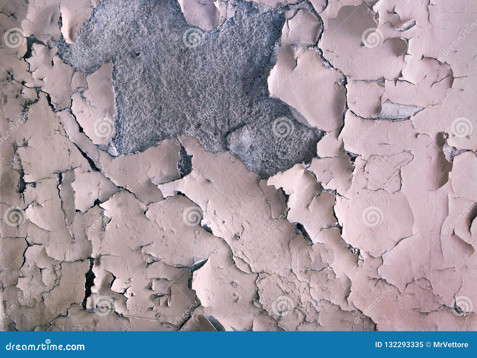 The Texture of the Old Paint Peeling on the Stone Wall. Background of ...
