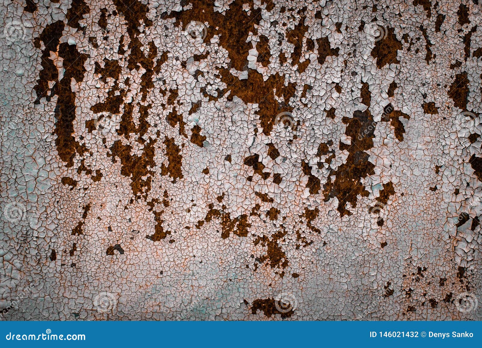 Texture of Old Painted Wall with Rust and Cracks Stock Photo - Image of ...