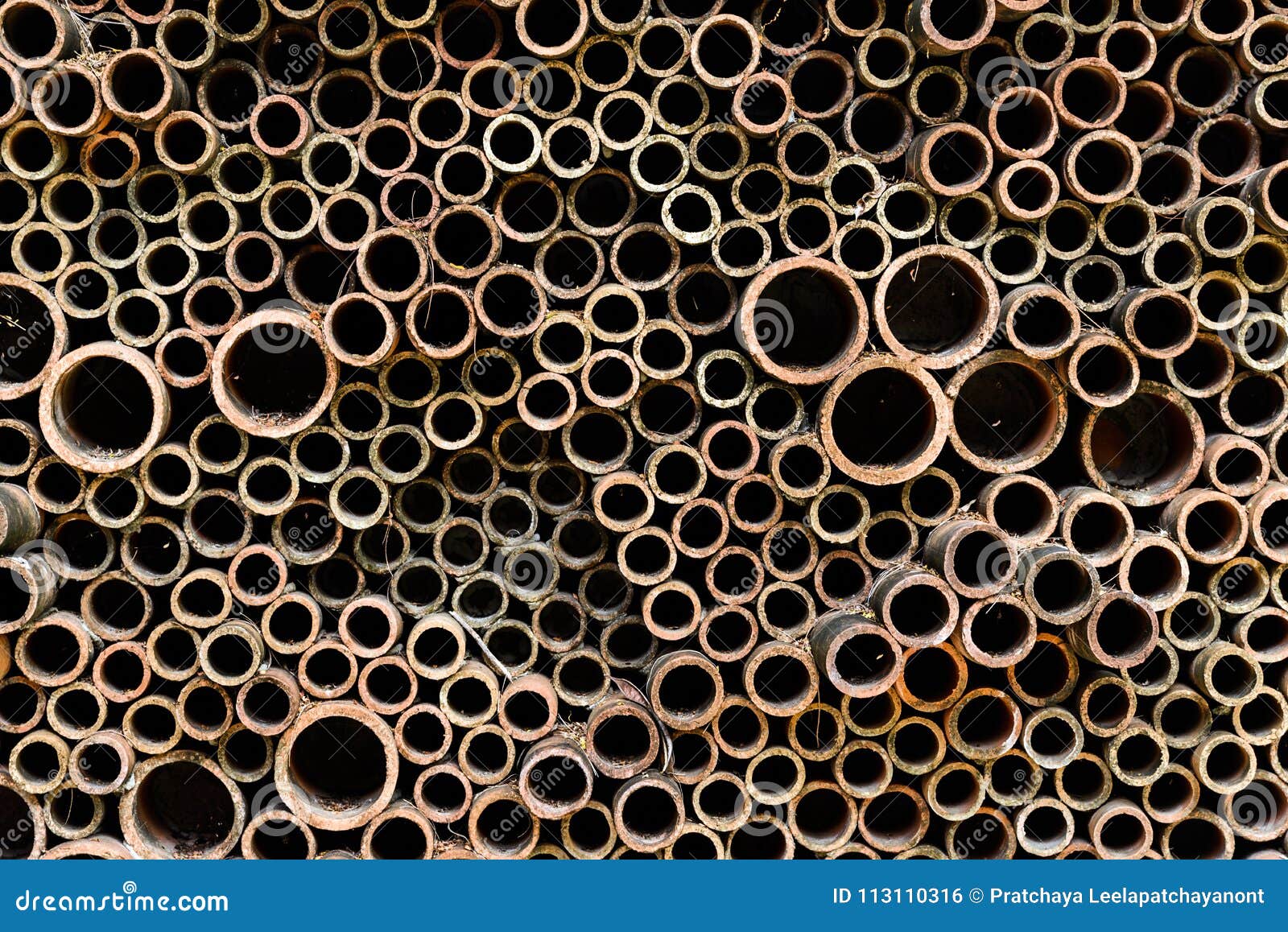 Texture of Old Pipe Stacked Stock Photo - Image of abstract, circle ...