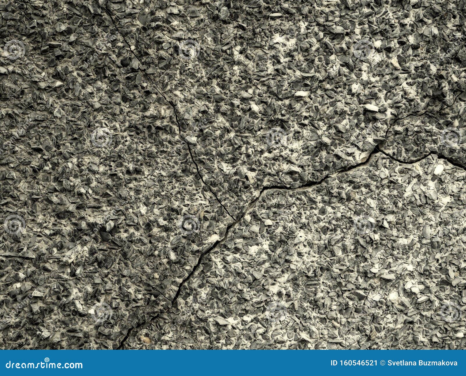 Texture of an Old Plastered Wall with Small Stones and Cracks Stock ...