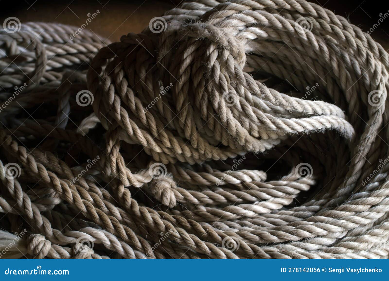 The Texture of the Old Rope. Stock Photo - Image of macro, antique ...