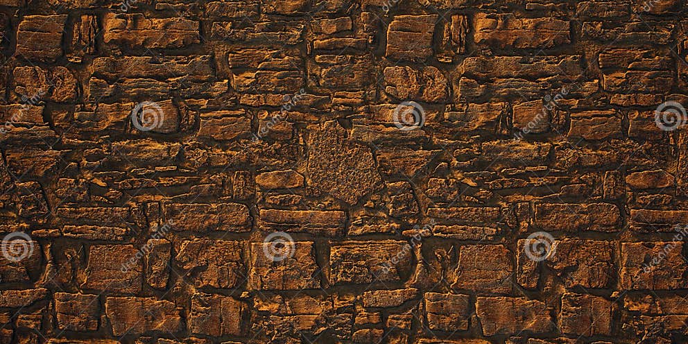 Texture of an Old Rough Stone Castle Wall. Stock Illustration ...