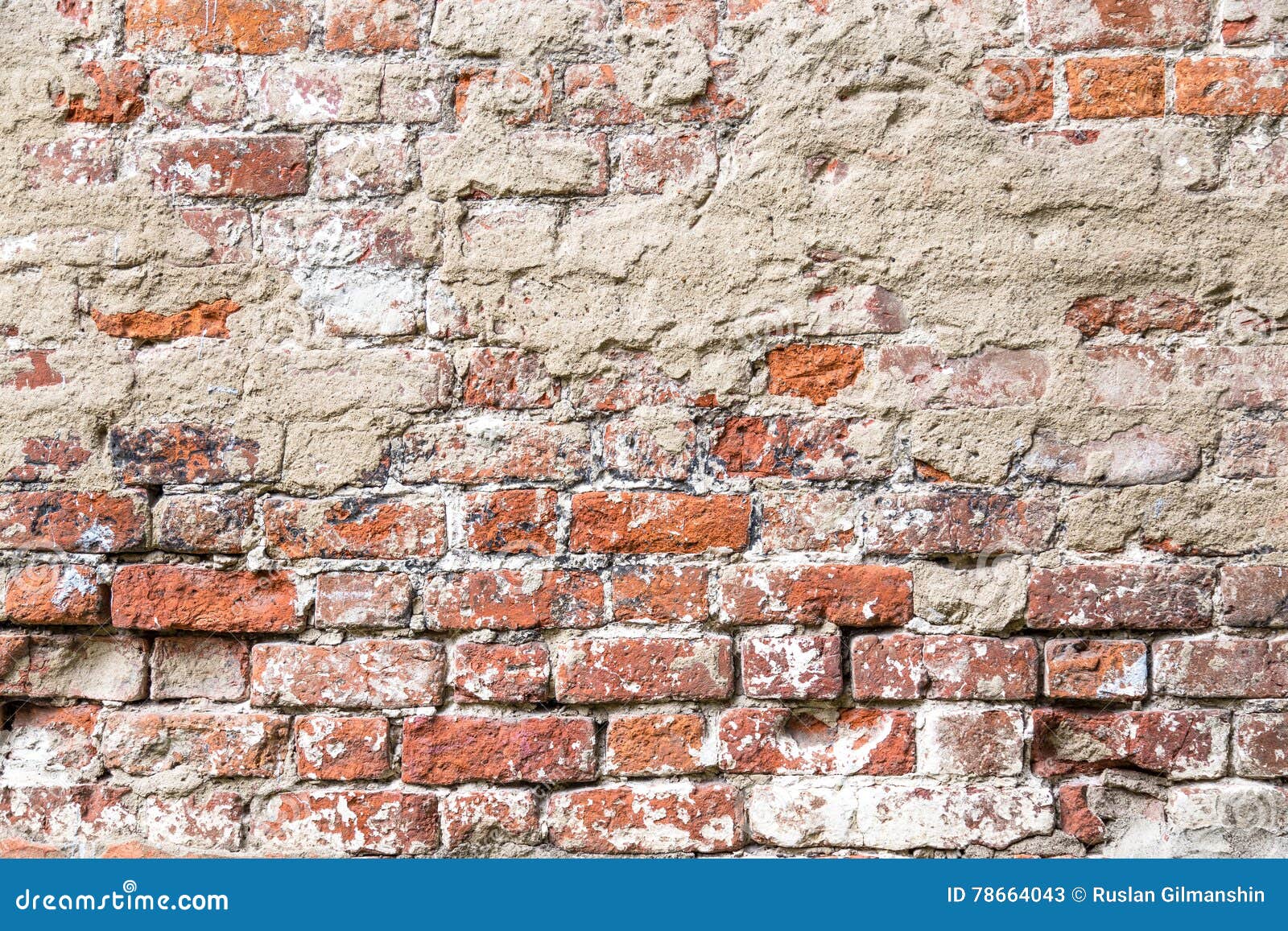 Texture of Old Rustic Brick Wall Painted with White Stock Image - Image ...