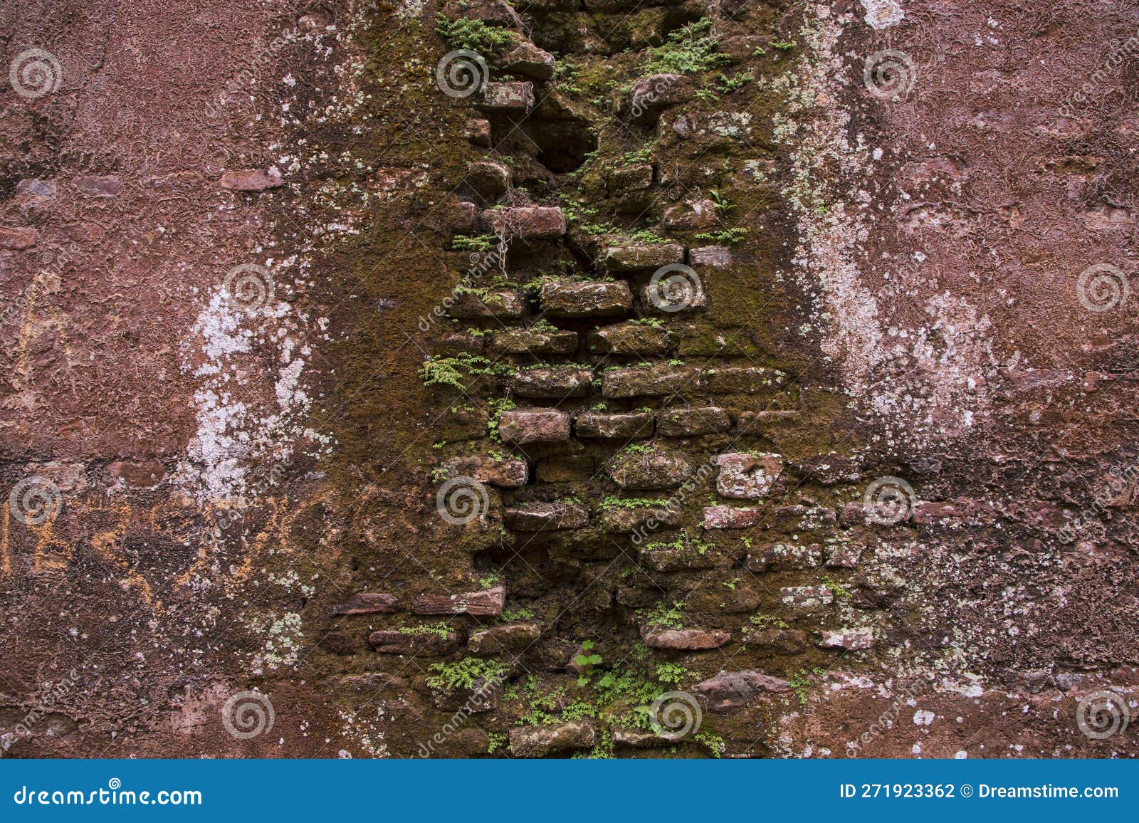 The Texture of an Old Rustic Wall is Covered with Red Stucco. Abstract ...