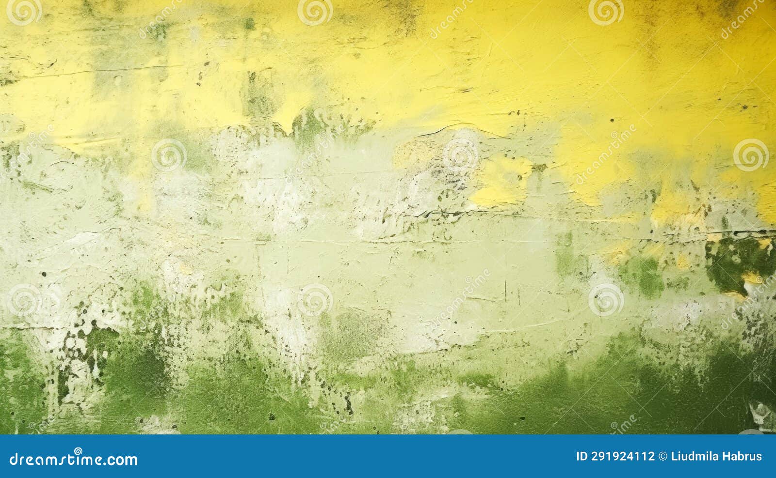Texture of Old Rustic Wall Covered with Yellow and Green Stucco Stock ...