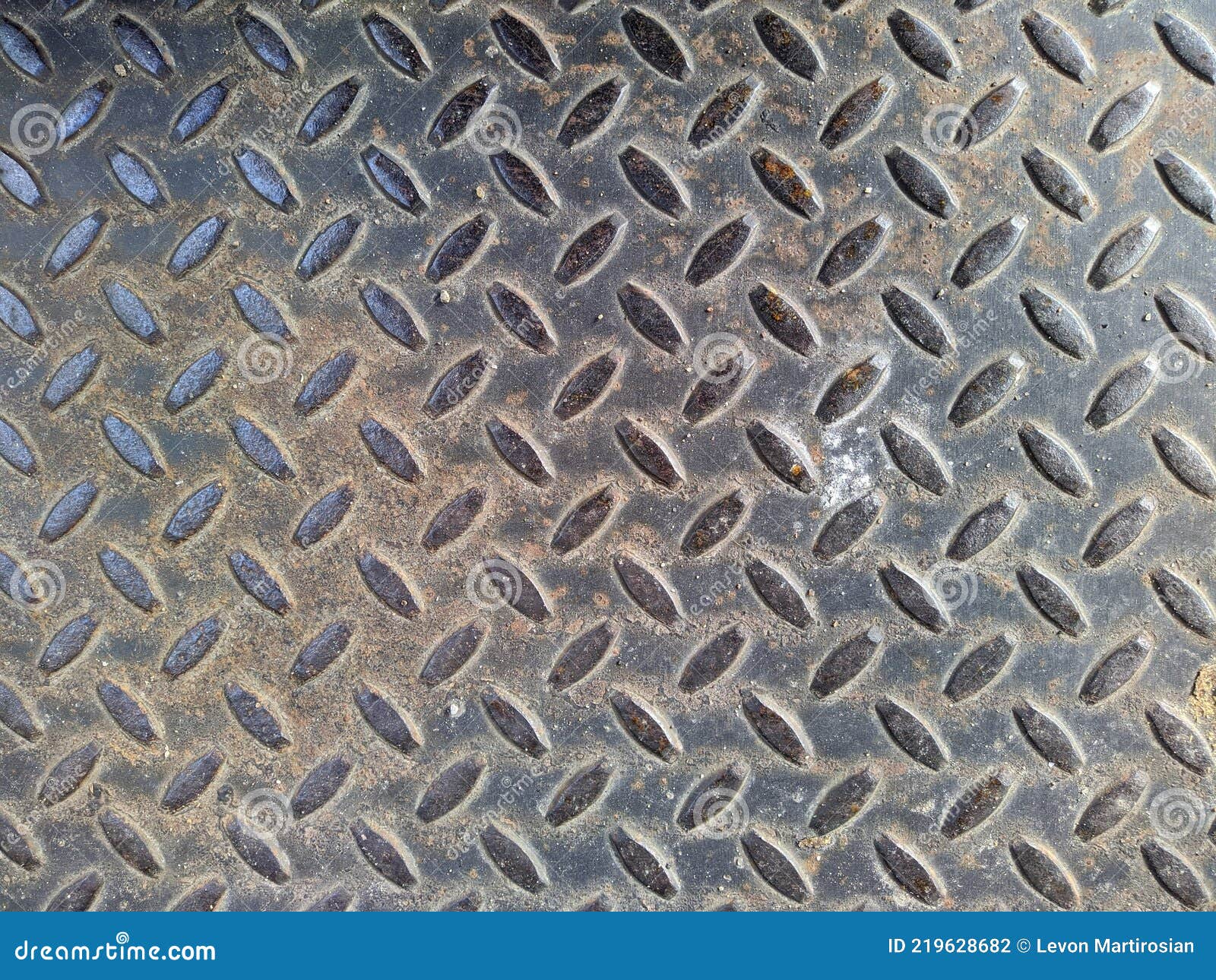 Texture of Old and Rusty Checker Plate Aluminum Sheet Stock Photo ...
