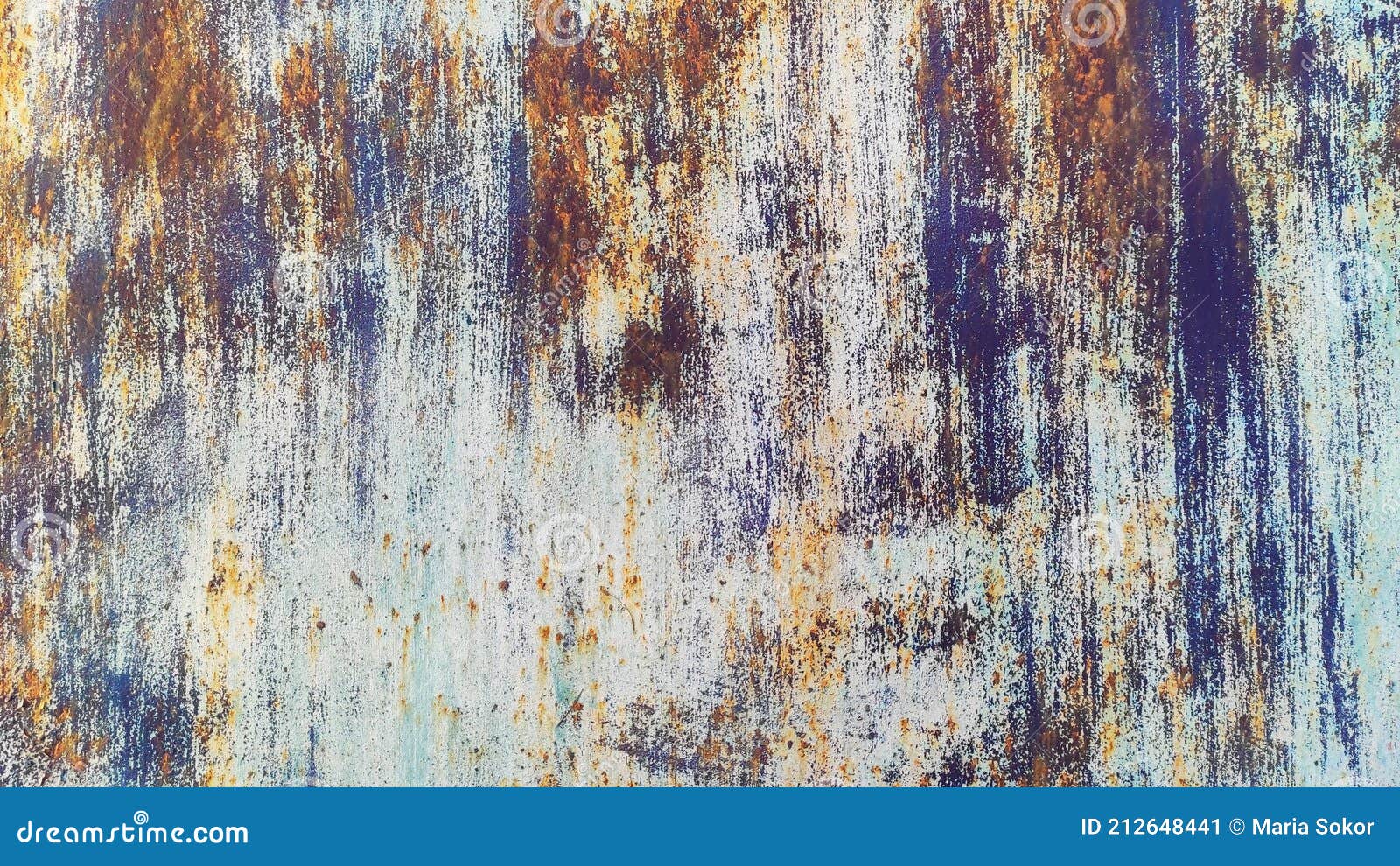 The Texture of Old Rusty Metal. Spots and Streaks of Rust on the Light ...