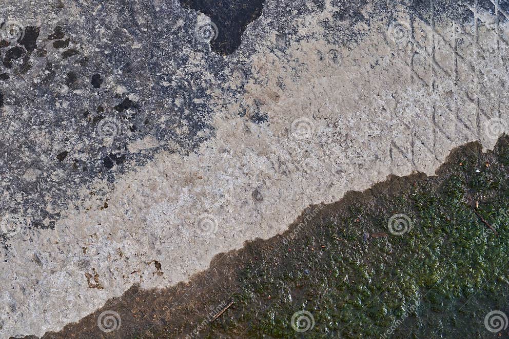 Texture from an Old Stone Slab. the View from the Top Stock Photo ...