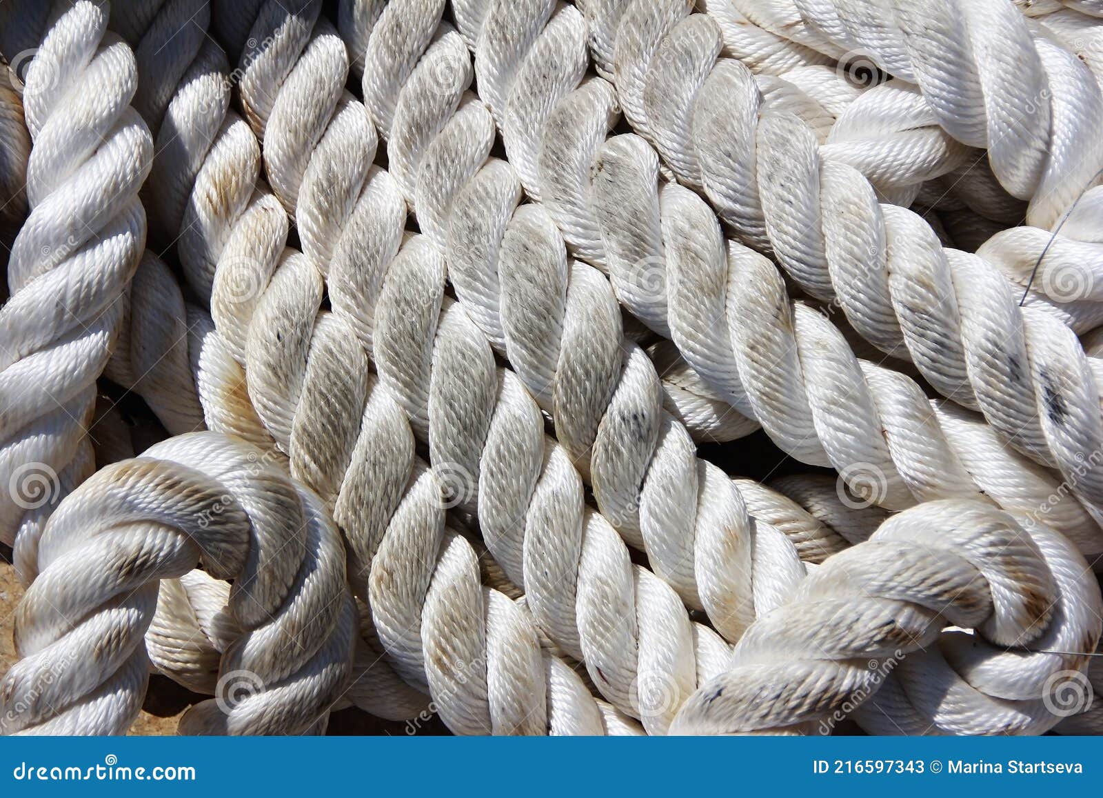 The Texture of an Old Twisted Rope Stock Image - Image of nature, macro ...