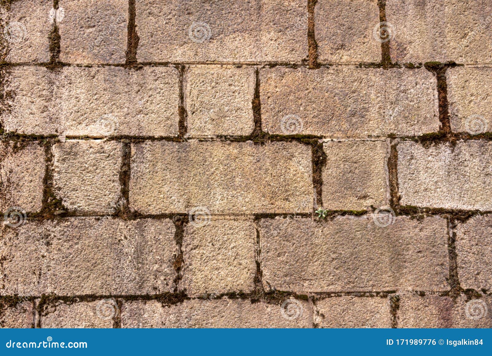 The Texture of the Old Wall of Paved Worn Stone Stock Photo - Image of ...