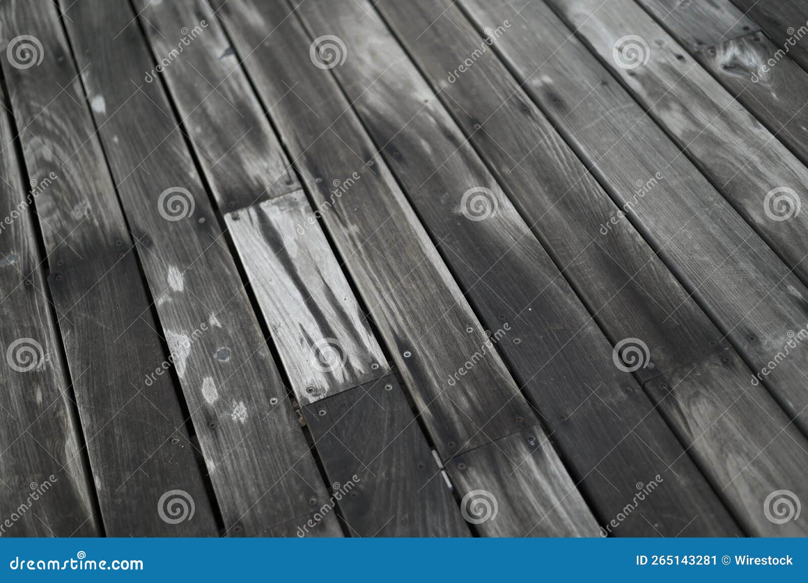 Texture of an Old, Wet Wooden Dock with White Patterns during the ...