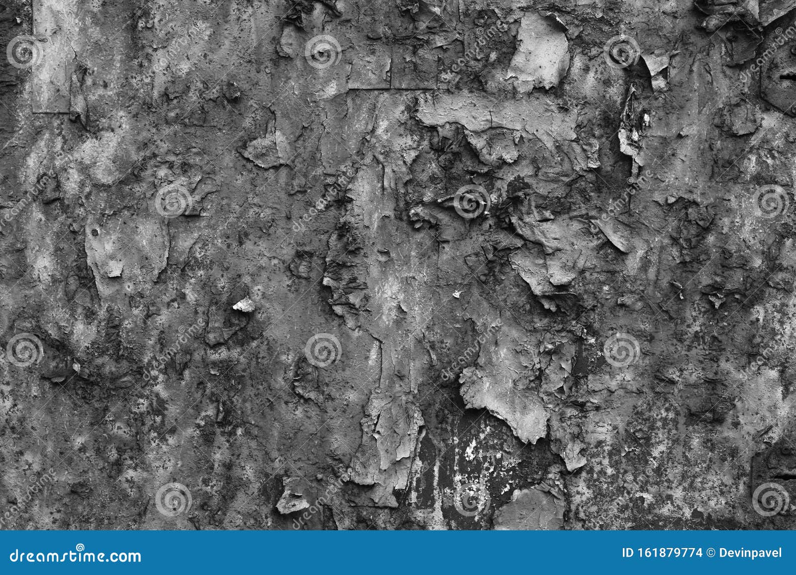 Texture of an Old Worn Out Scratched the Surface. Black and White ...