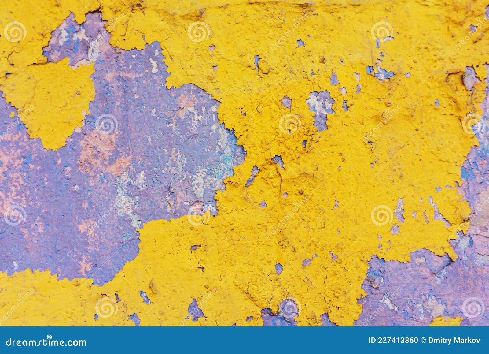 Texture of Old Yellow Paint on the Wall. the Peeling Surface of a ...