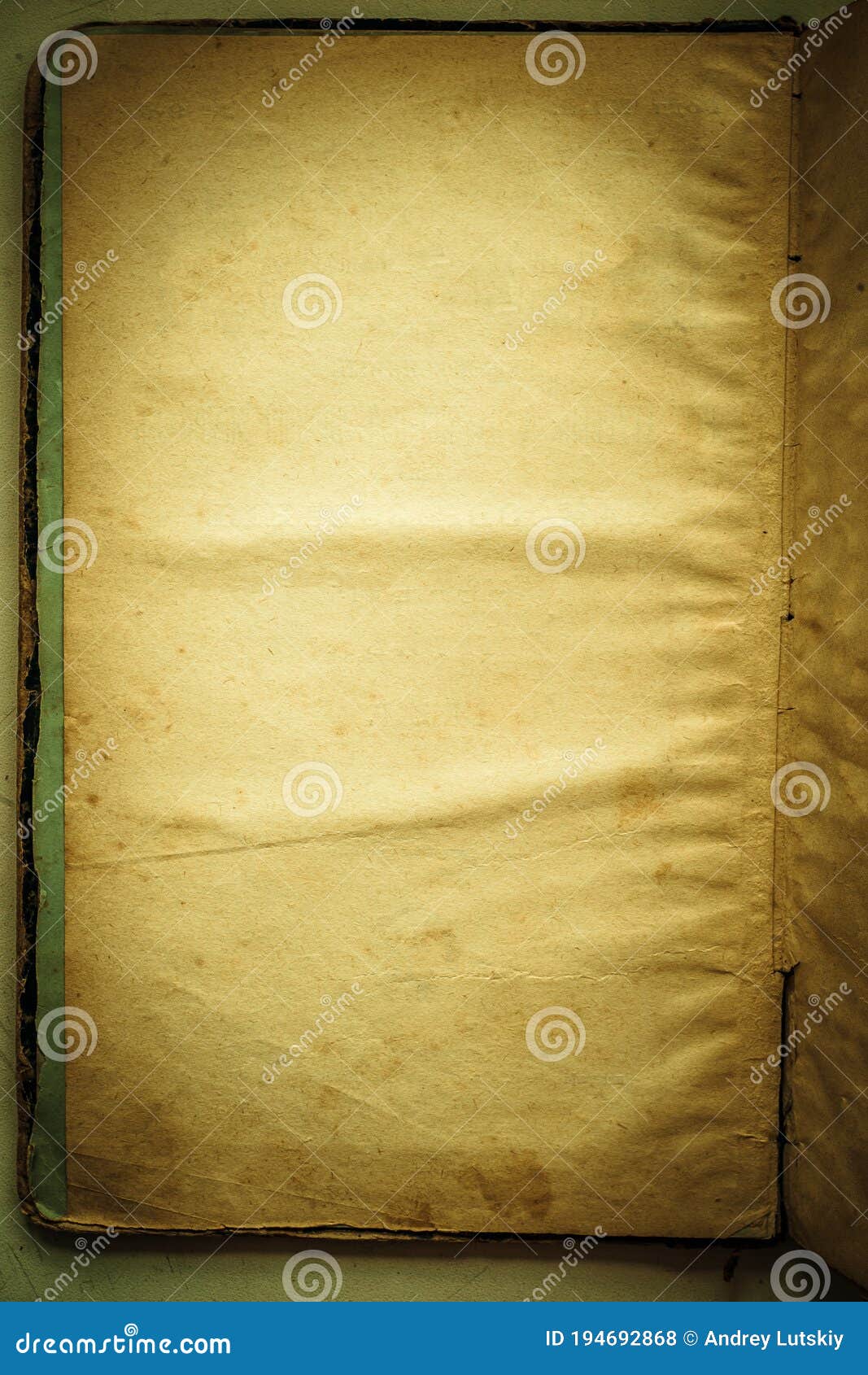 Texture of an Old Yellowed Page in a Book without Text Stock Photo ...