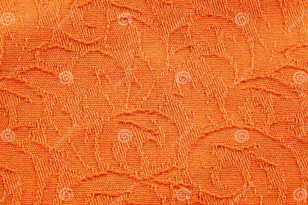 Texture of Orange Brocade Fabric Stock Image - Image of fabric, brocade ...
